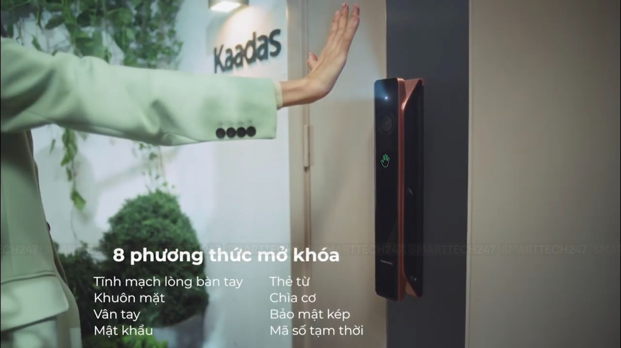 Khóa cửa nhận diện tĩnh mặt trong lòng bàn tay Kaadas K70 Pro Max - SMARTTECH247